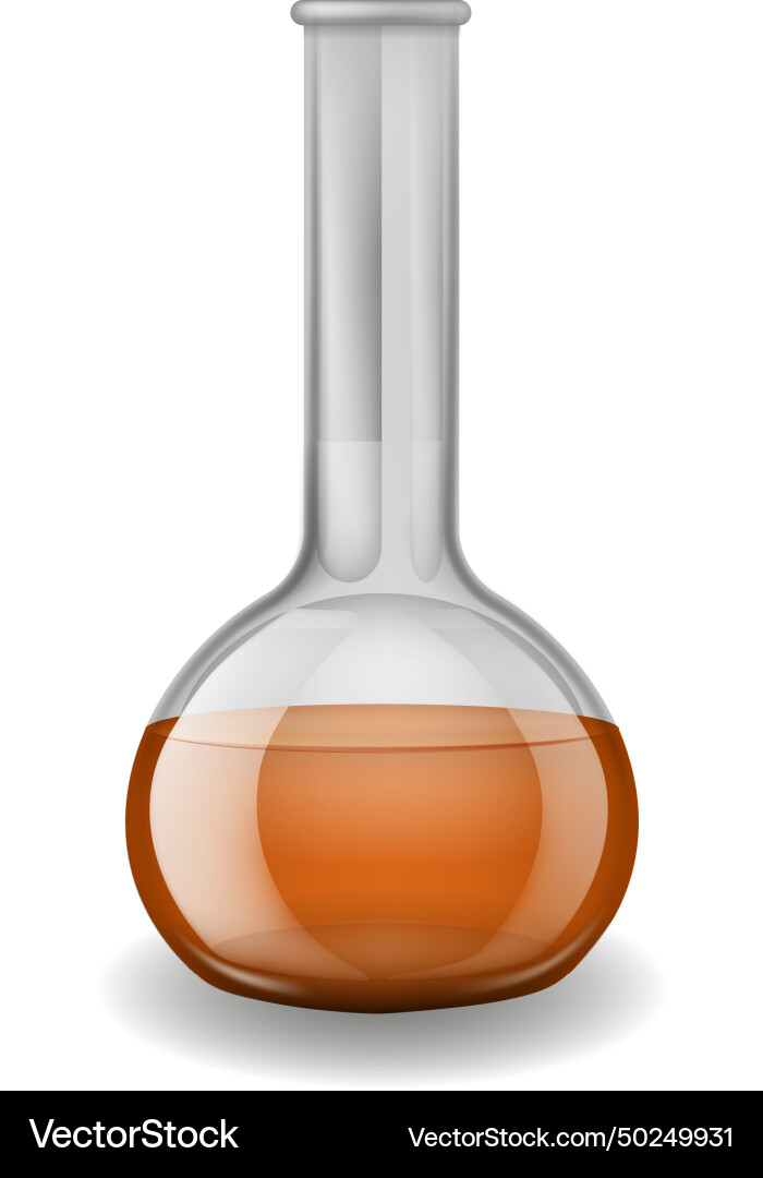 Chemical laboratory glassware transparent bottle Vector Image