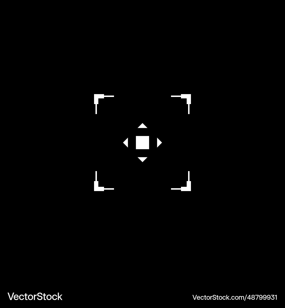 Cyberpunk hud reticle aesthetics Royalty Free Vector Image