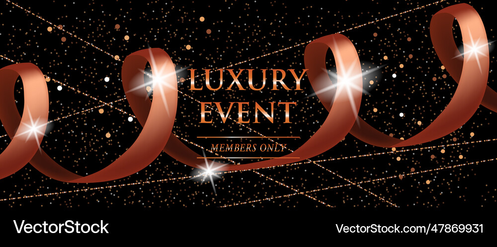 Luxury event members only coupon template with Vector Image
