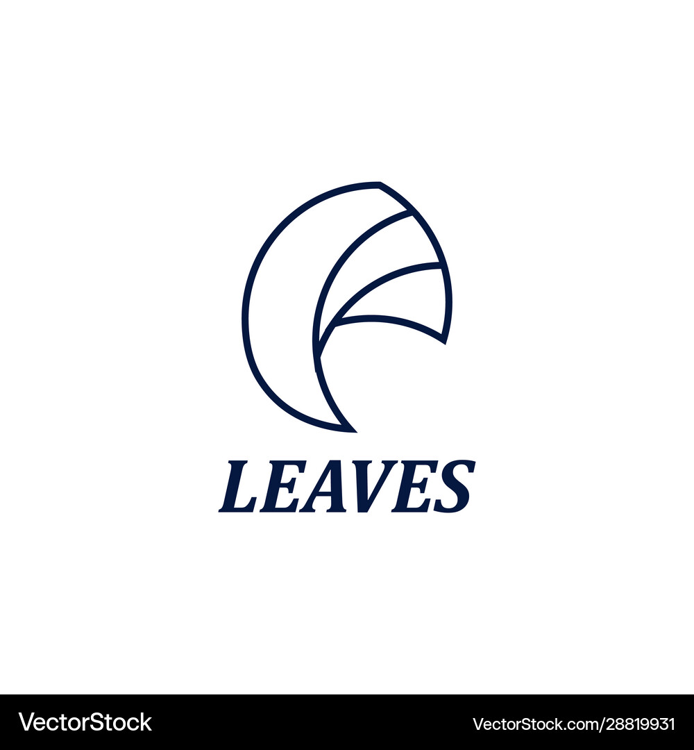 Natural logo minimal line style eps 10 Royalty Free Vector