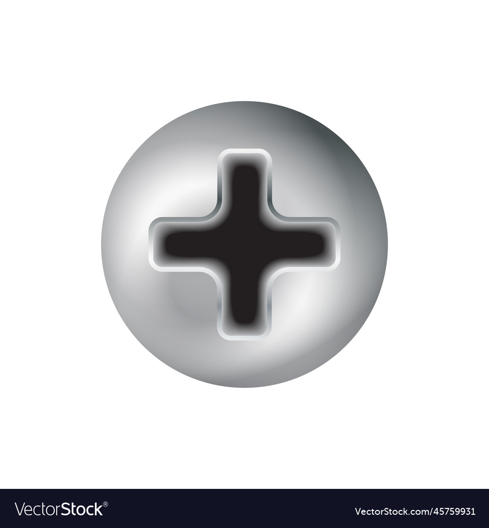 Plus nail head composition Royalty Free Vector Image