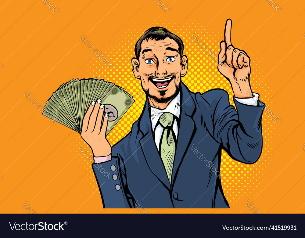 Pointing man Royalty Free Vector Image - VectorStock