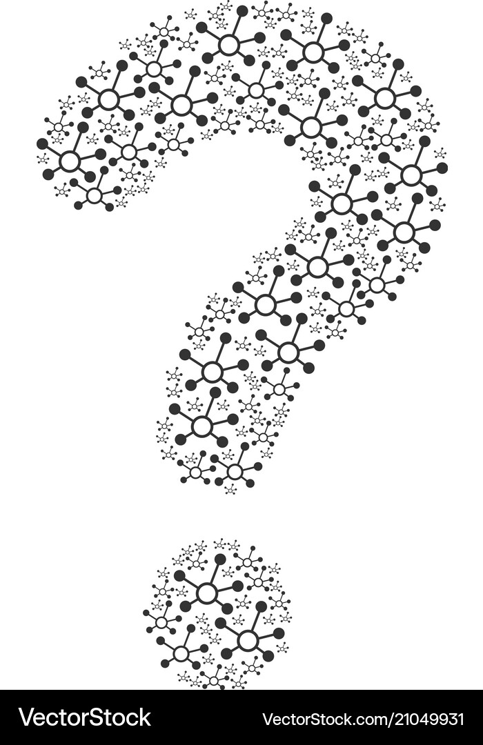 Question mark collage of connection links icons Vector Image