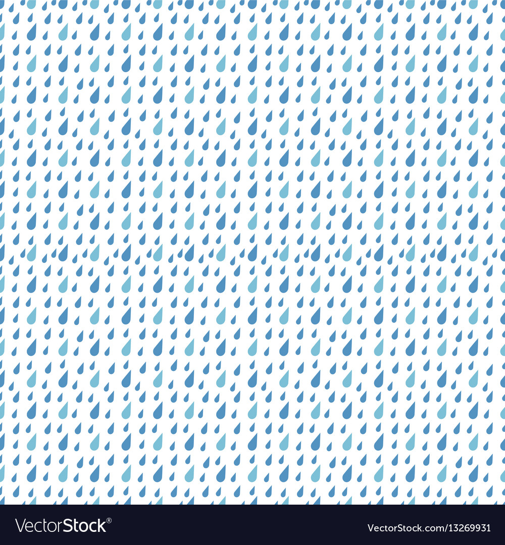 Rain drops pattern seamless Royalty Free Vector Image