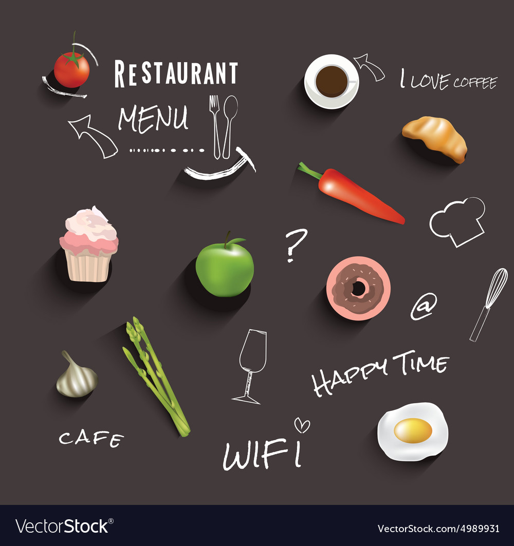 Restaurant or cafe menu design template vin Vector Image