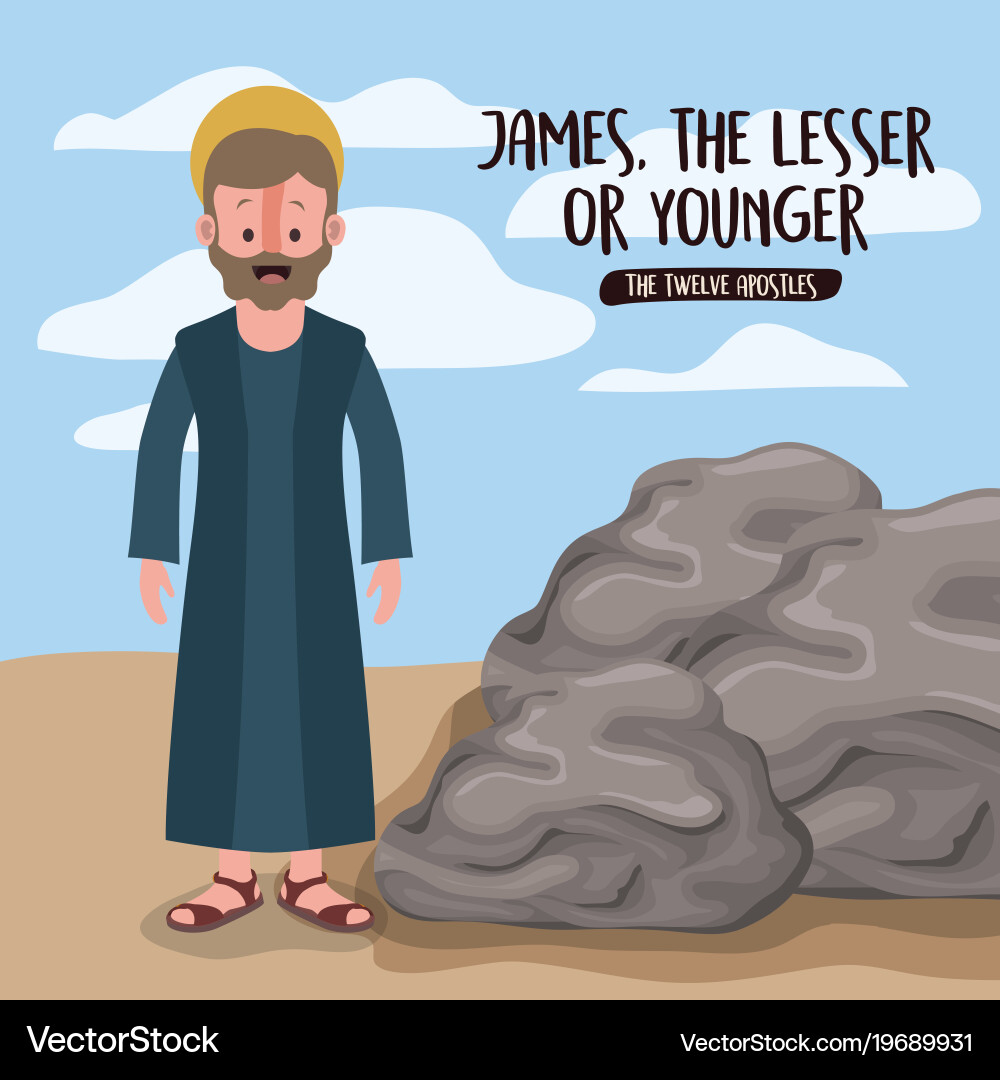 Twelve apostles poster with james lesser Vector Image