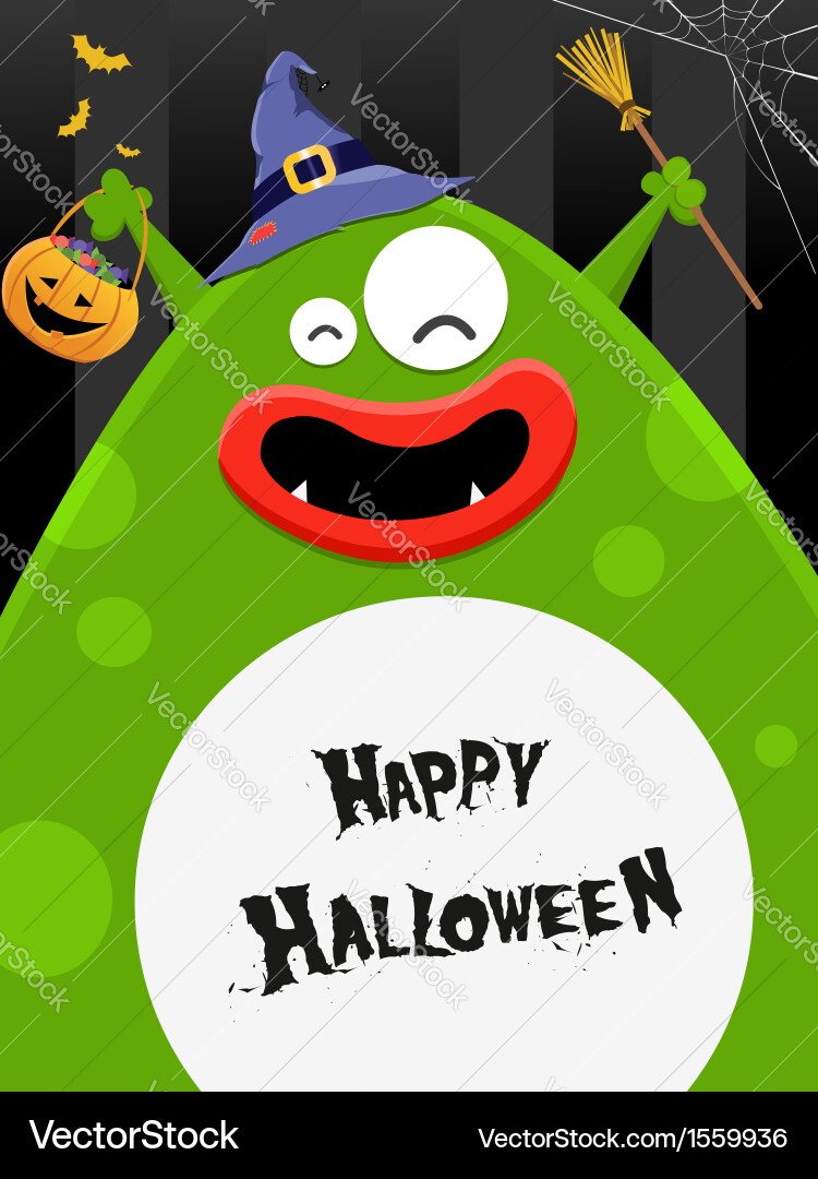 Big halloween monster Royalty Free Vector Image