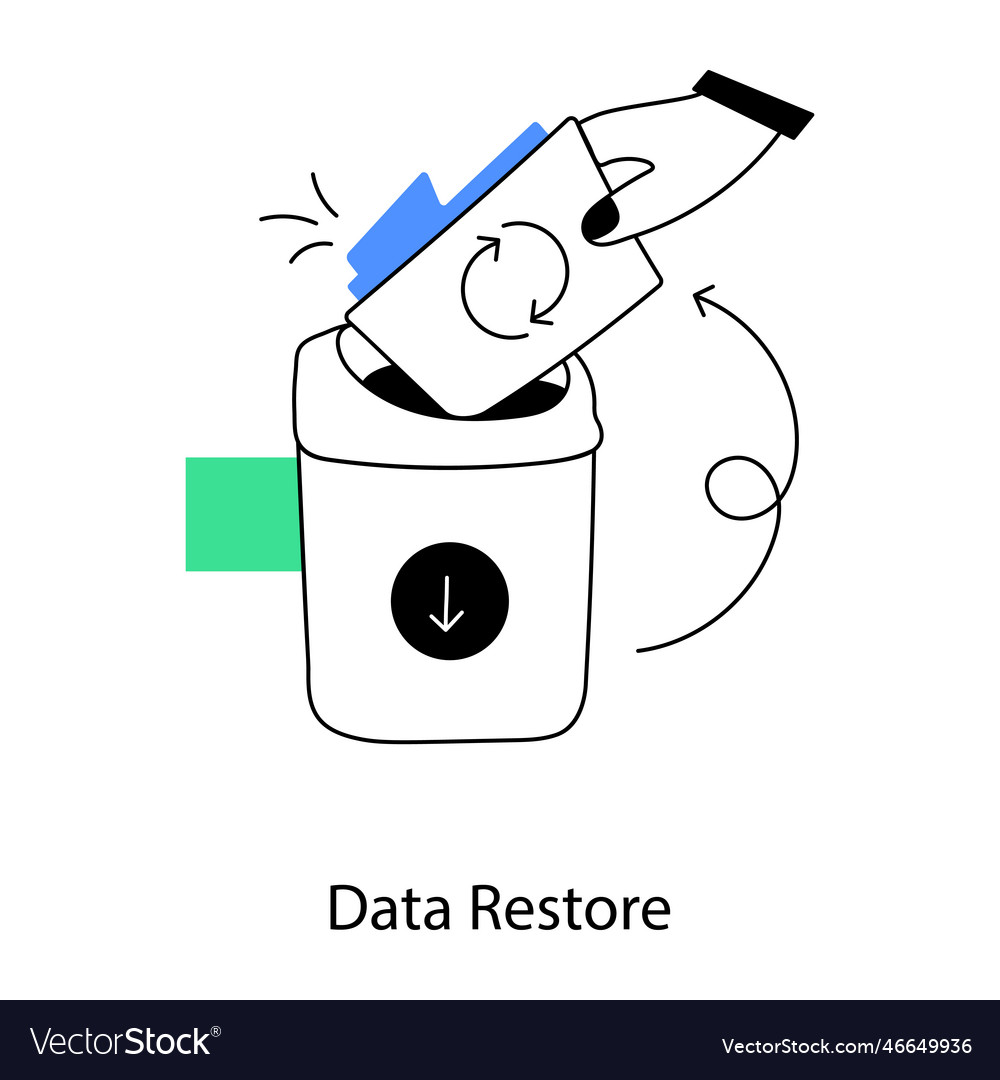Data restore Royalty Free Vector Image - VectorStock
