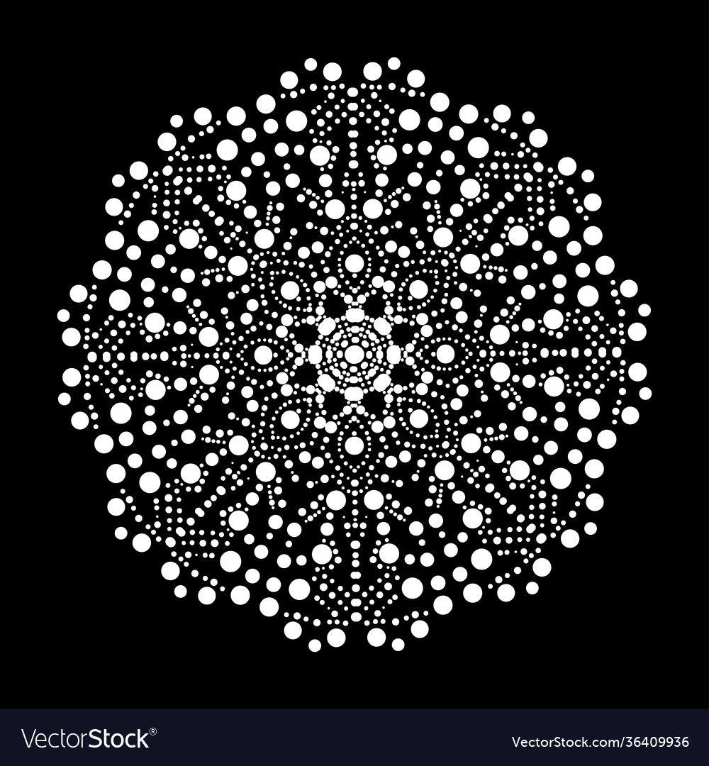 Dot mandala design element Royalty Free Vector Image