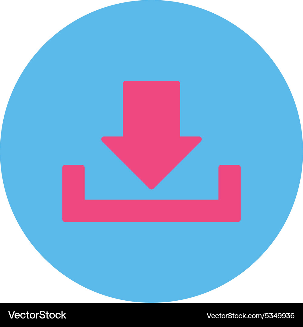 Download flat pink and blue colors round button Vector Image