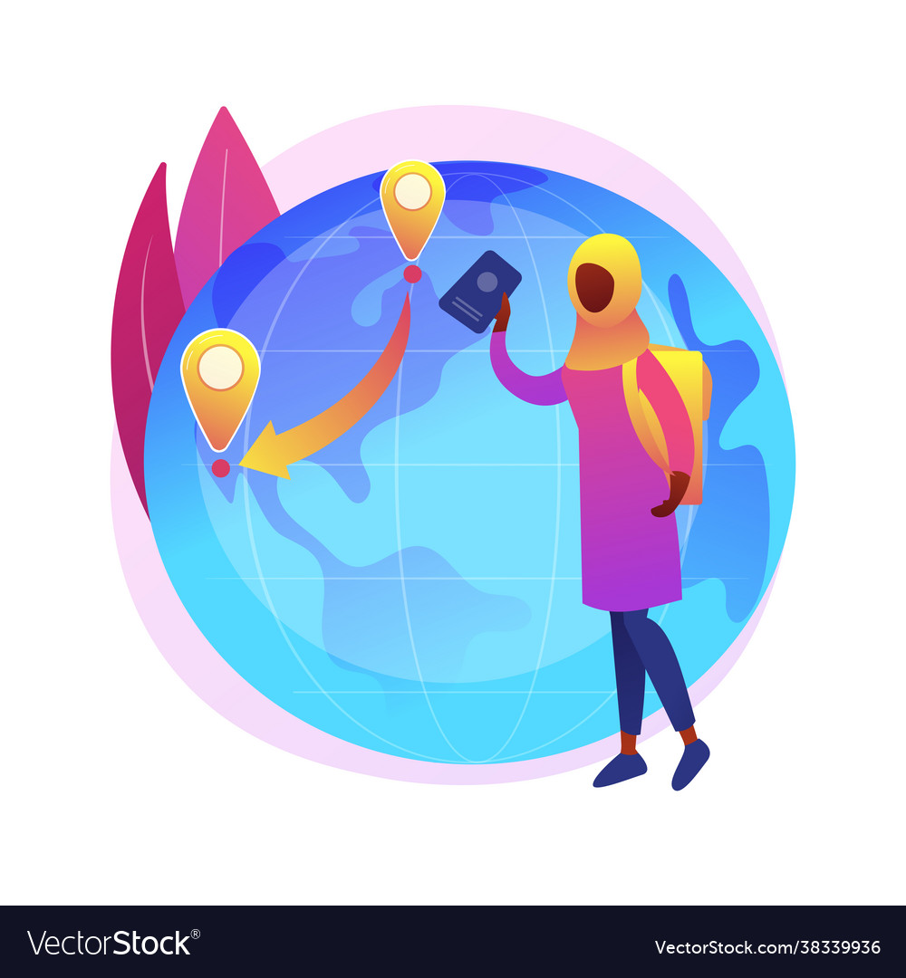 Emigration abstract concept Royalty Free Vector Image
