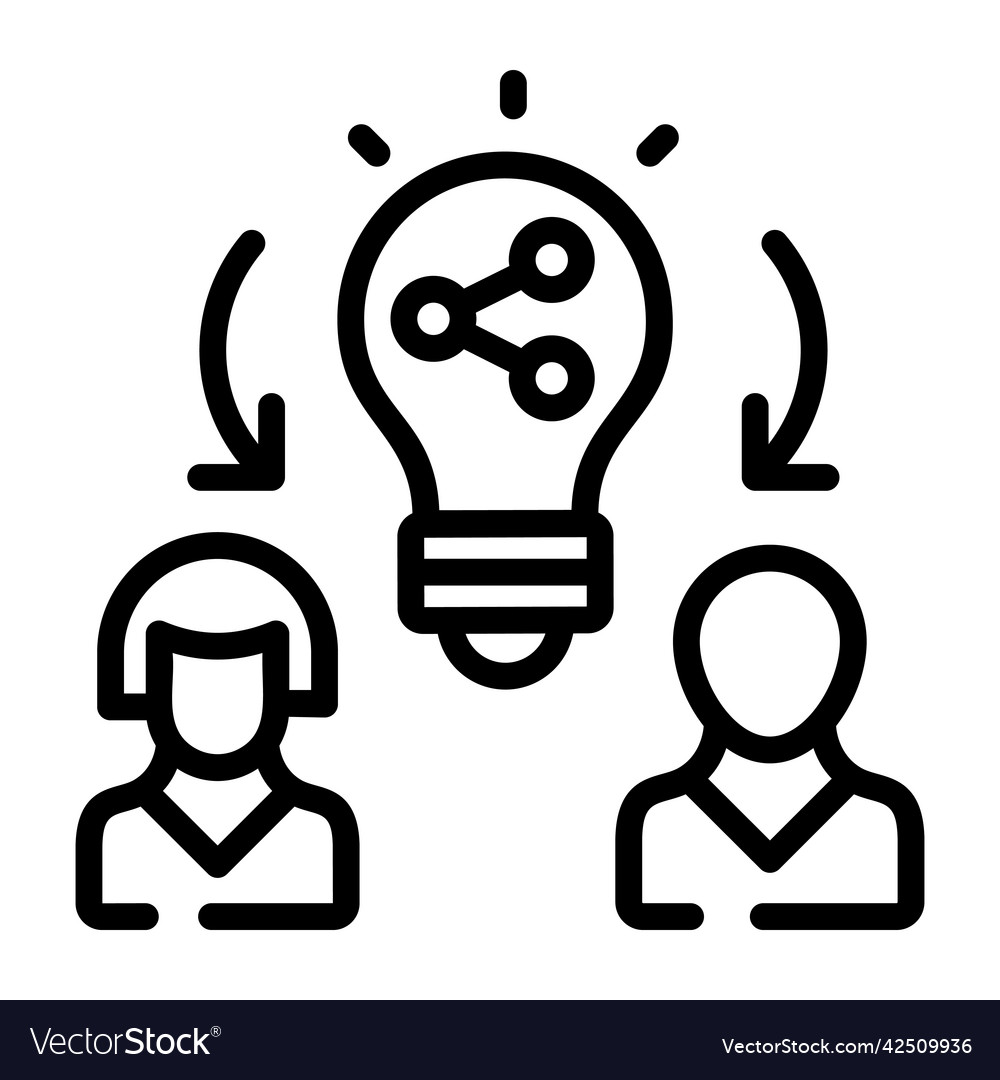 Exchange knowledge Royalty Free Vector Image - VectorStock