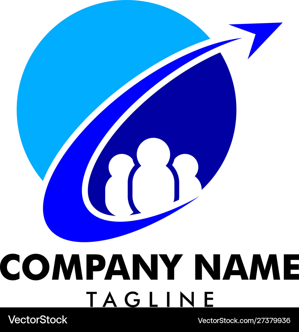 Global travel agency logo design element Vector Image