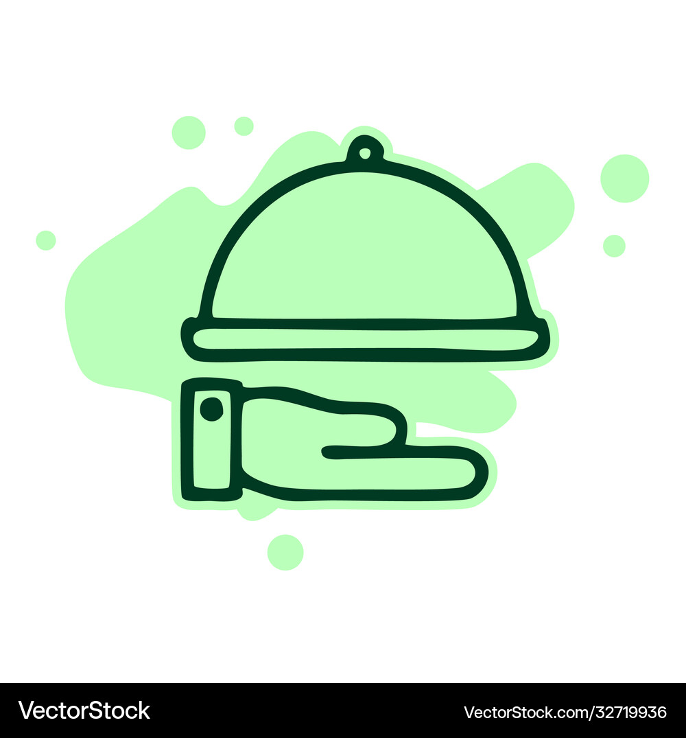 Hand icon isolated on white background from hotel Vector Image