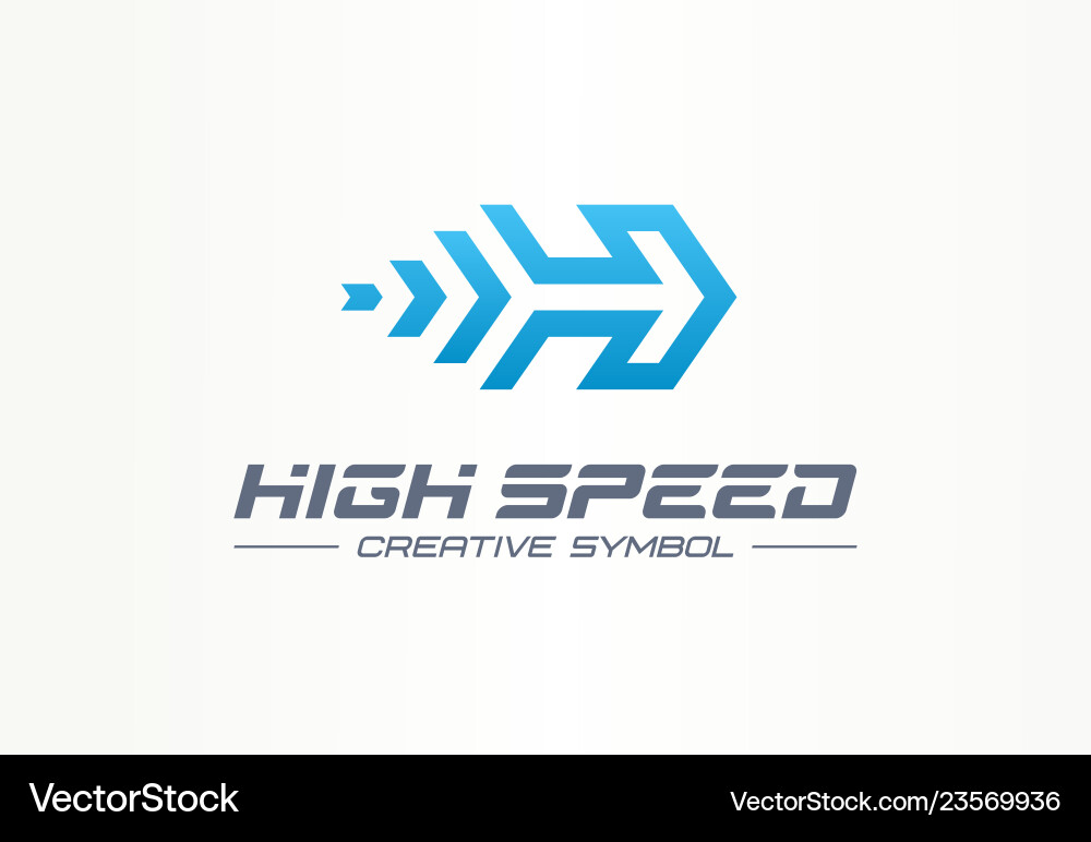High speed creative sport symbol concept power Vector Image