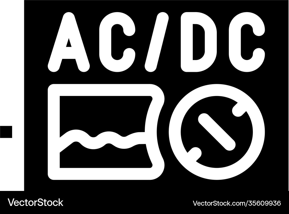 Inverter electric equipment glyph icon Royalty Free Vector