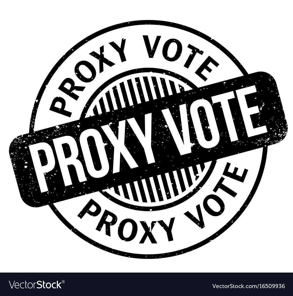 Proxy vote rubber stamp Royalty Free Vector Image