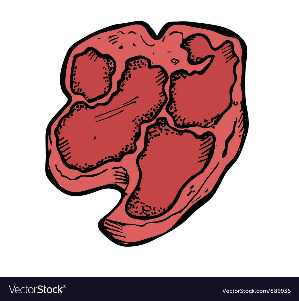 Raw meat Royalty Free Vector Image - VectorStock