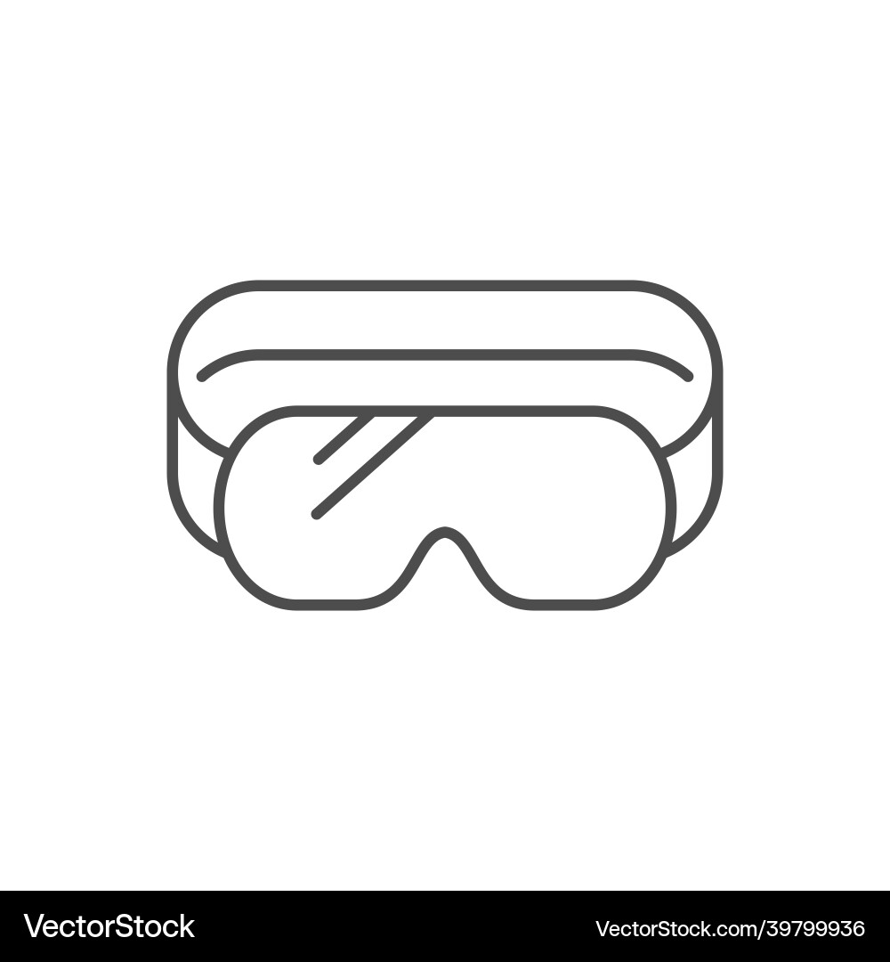 Safety glasses line outline icon Royalty Free Vector Image