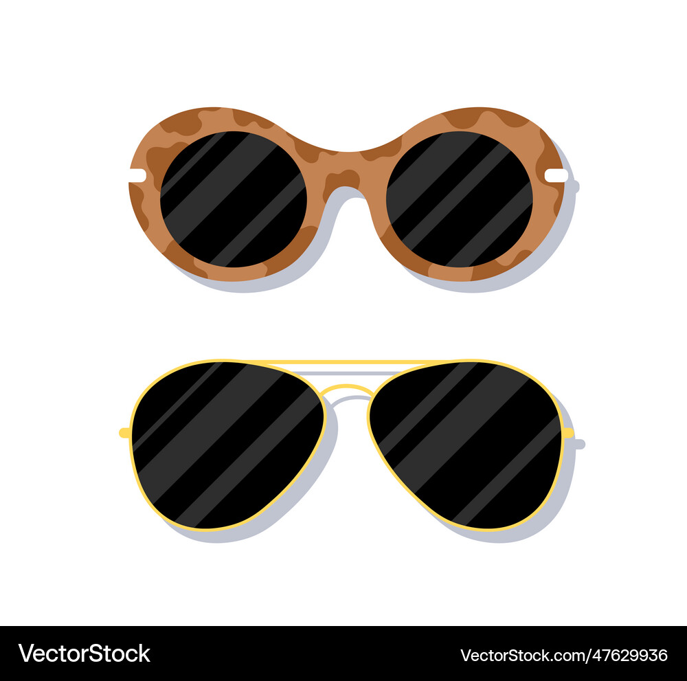 Set of trendy sunglasses Royalty Free Vector Image