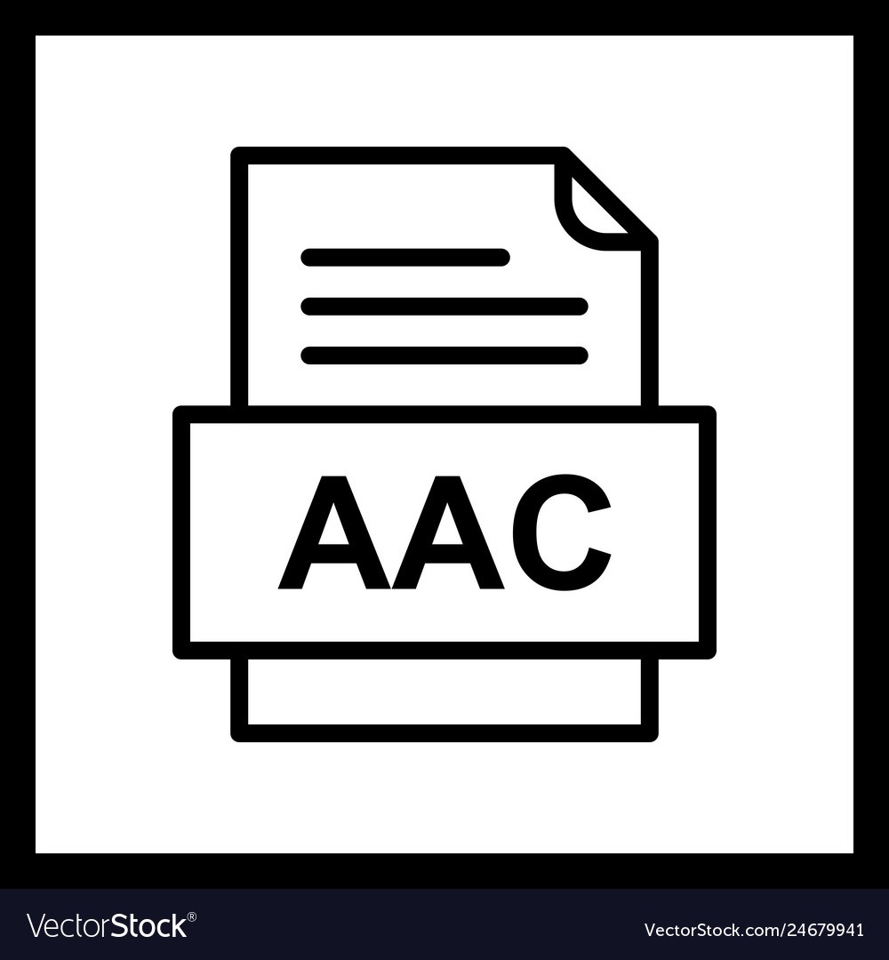 Aac file document icon Royalty Free Vector Image
