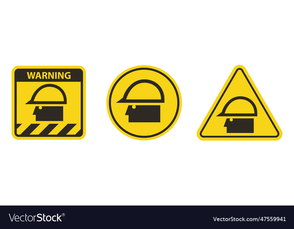 Caution Sign Wear Protective Equipmentwith Ppe Vector Image