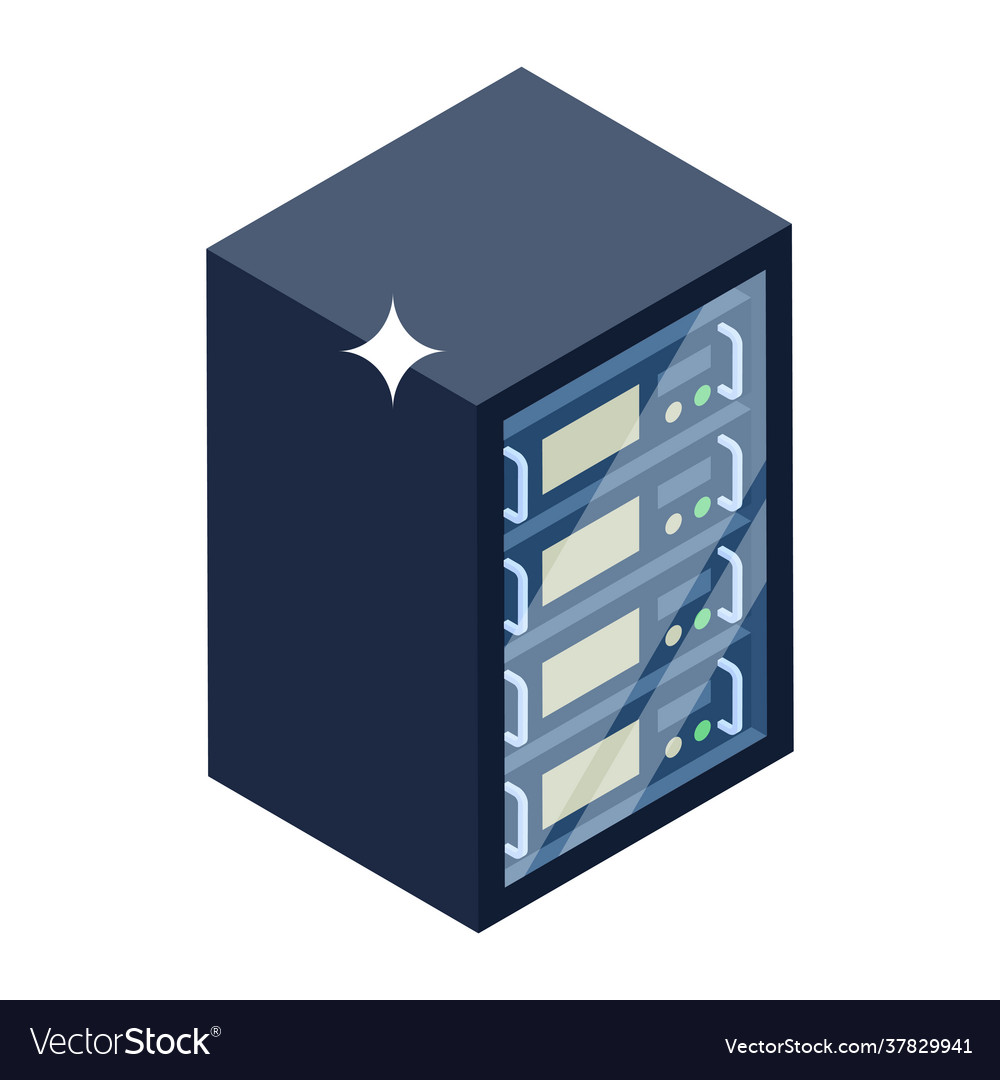 Data storage rack Royalty Free Vector Image - VectorStock