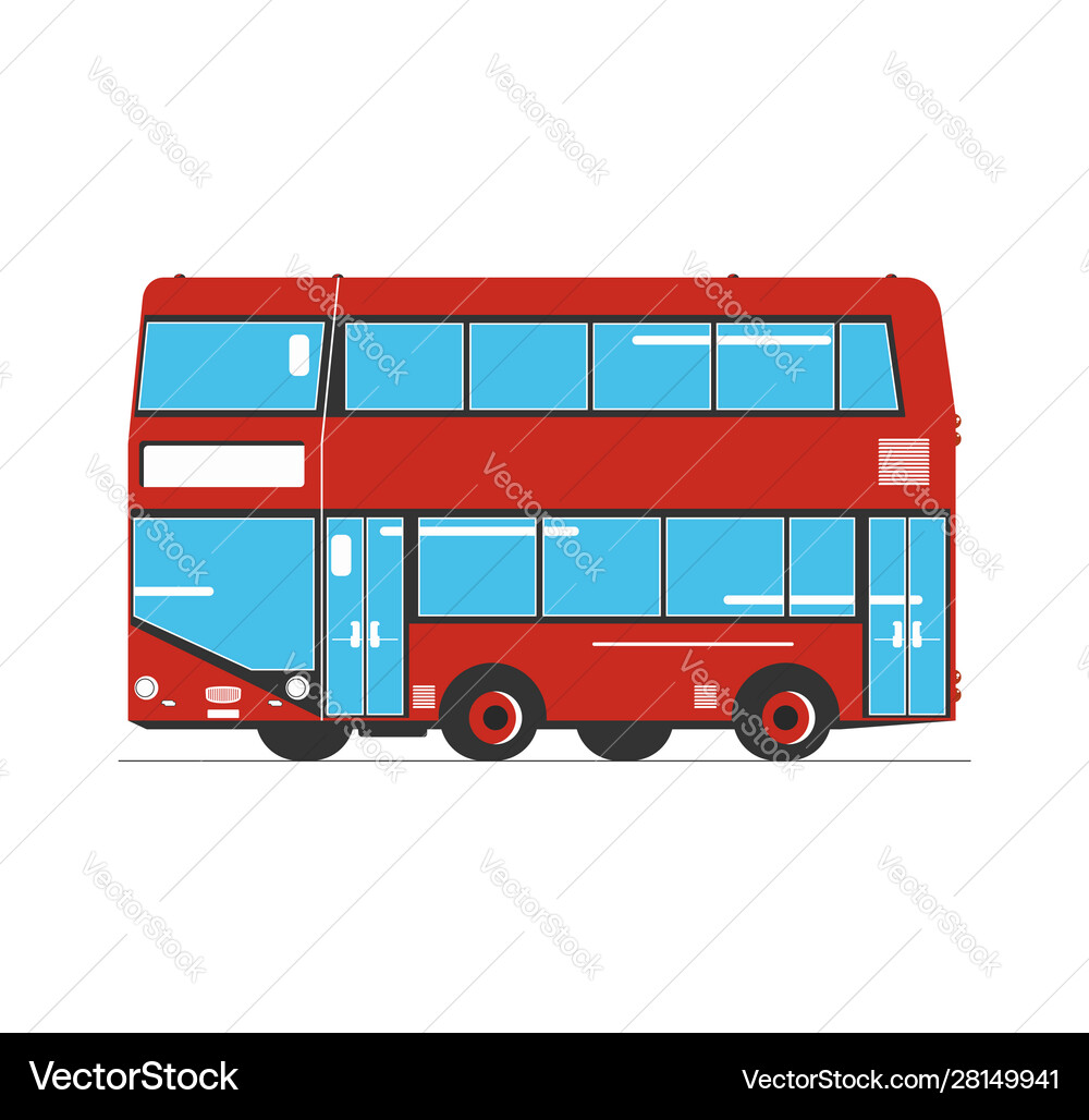 Double decker Royalty Free Vector Image - VectorStock
