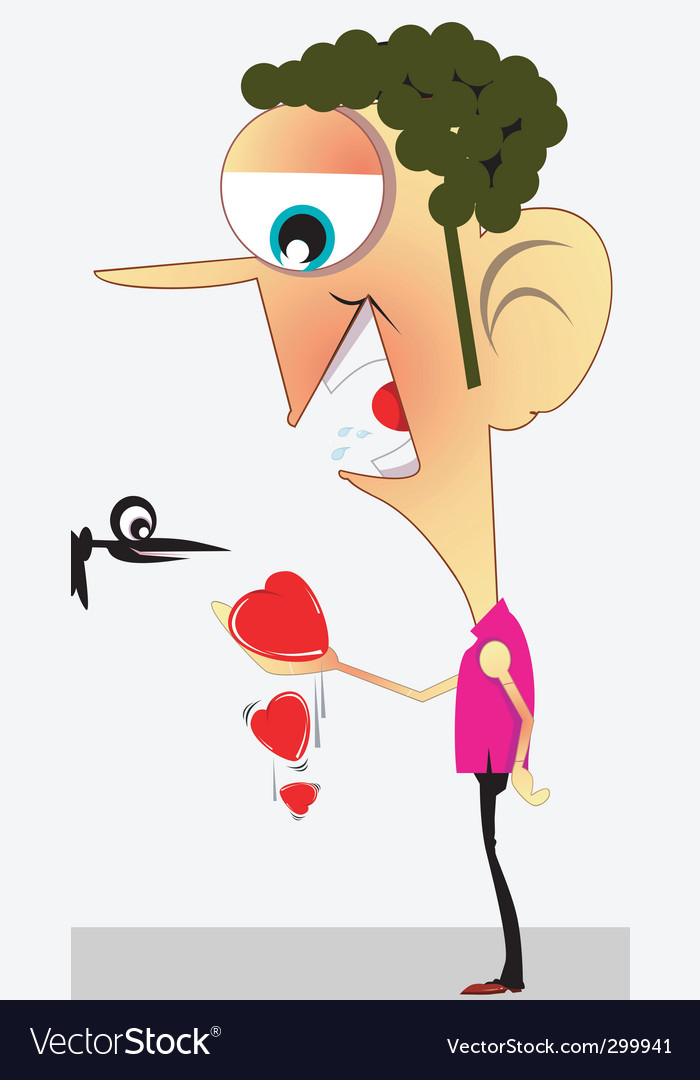 Dropping love Royalty Free Vector Image - VectorStock