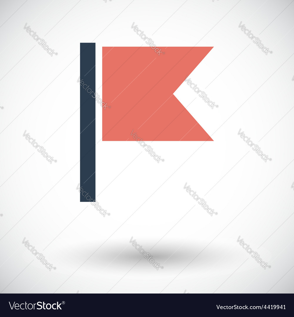 Flag flat single icon Royalty Free Vector Image