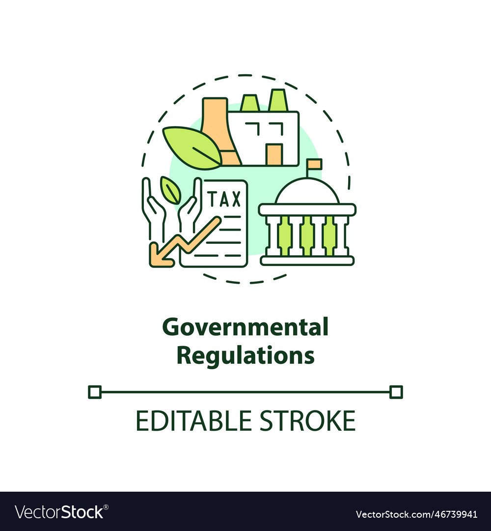 Governmental regulations concept icon Royalty Free Vector