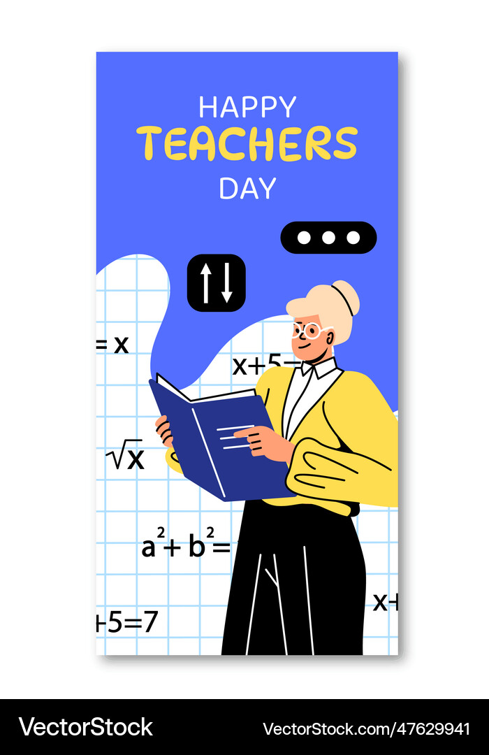 Happy teachers day poster concept Royalty Free Vector Image