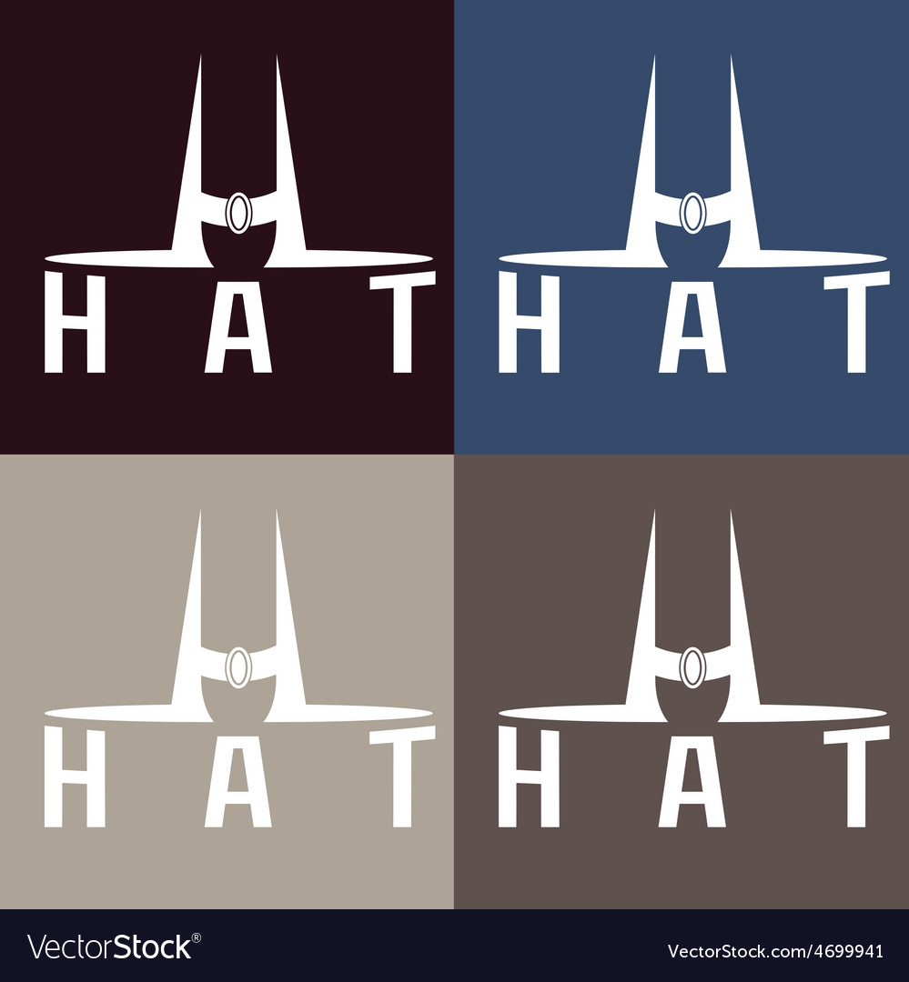 Hat monogram Royalty Free Vector Image - VectorStock