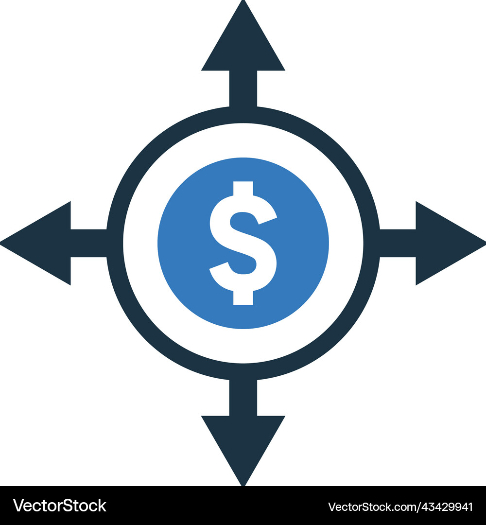 Money goals icon simple editable design isolated Vector Image