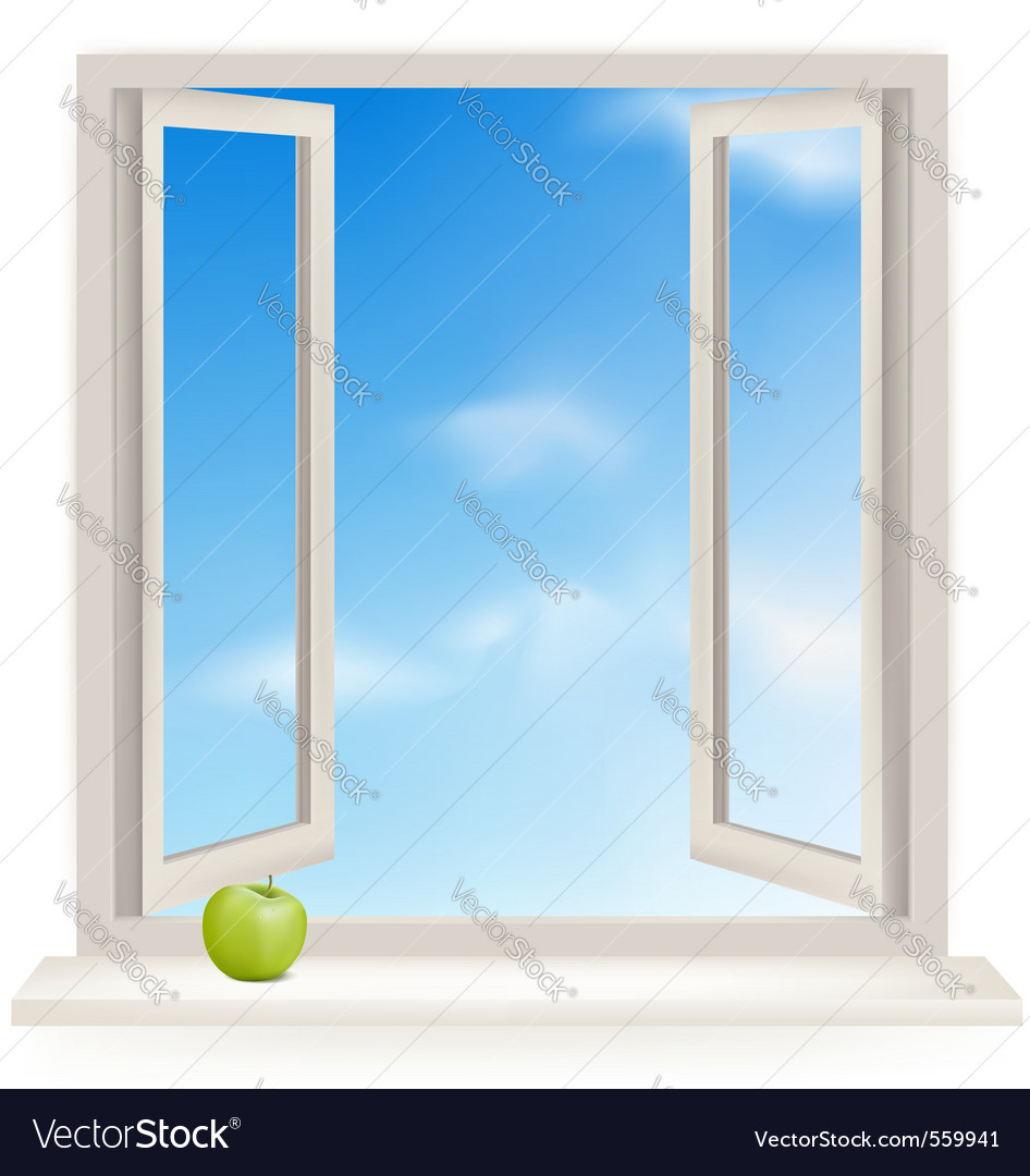 Open window Royalty Free Vector Image - VectorStock