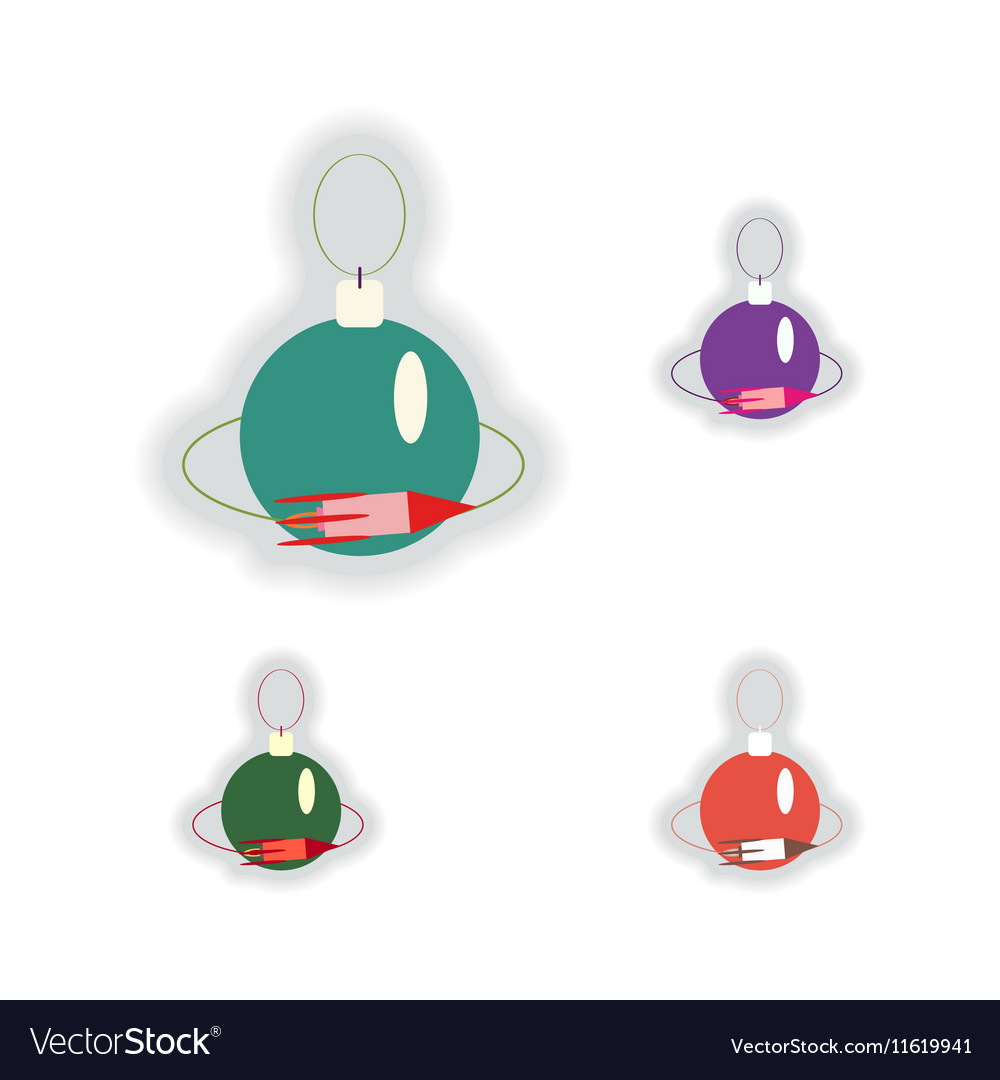 Stylish Concept Paper Sticker On White Background Vector Image