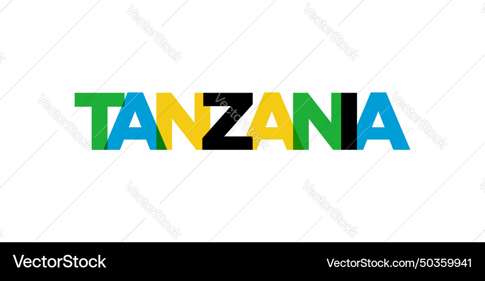 Tanzania emblem the design features a geometric Vector Image
