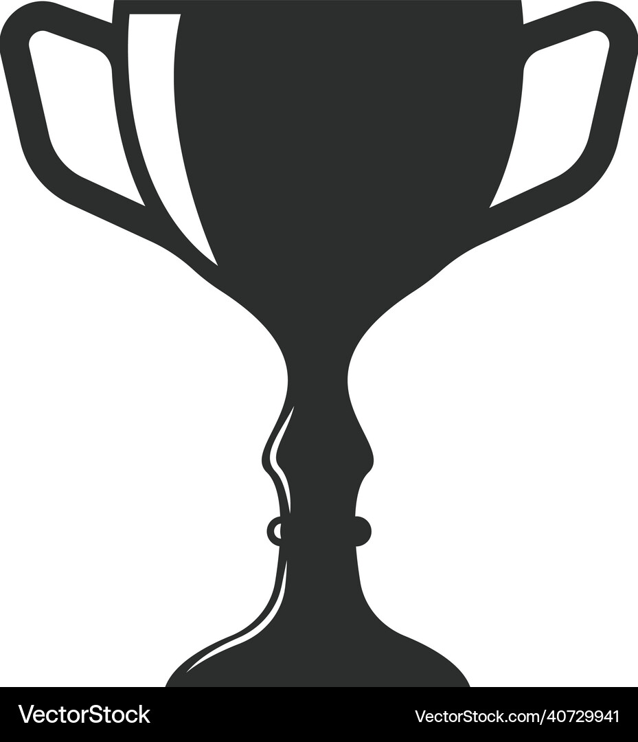 Trophy icon of winner design Royalty Free Vector Image