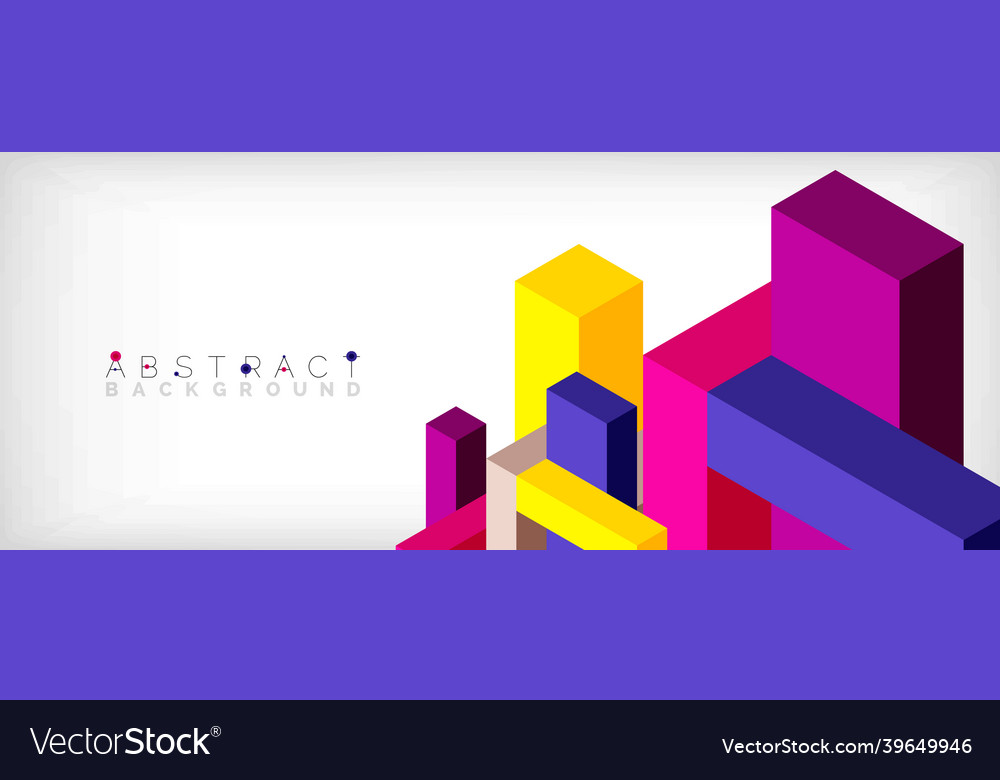 Abstract Background 3d Cubes Cubic Elements Vector Image