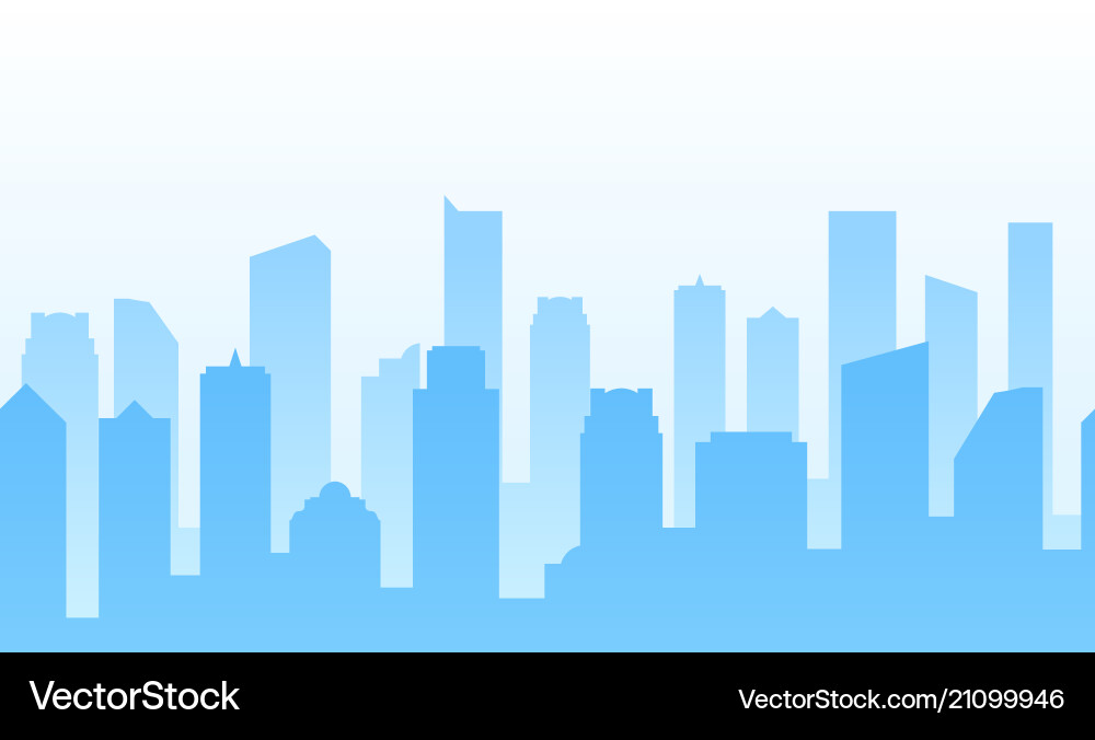 Background with city for web site footer Vector Image
