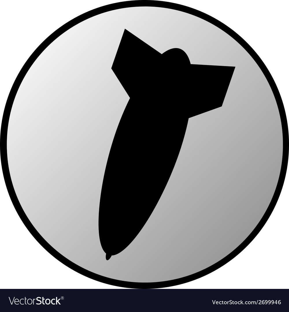 Bomb button Royalty Free Vector Image - VectorStock