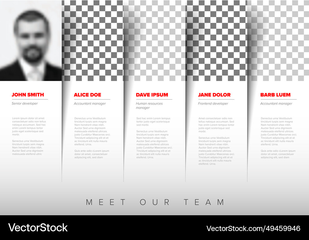 Company meet the team presentation template white Vector Image