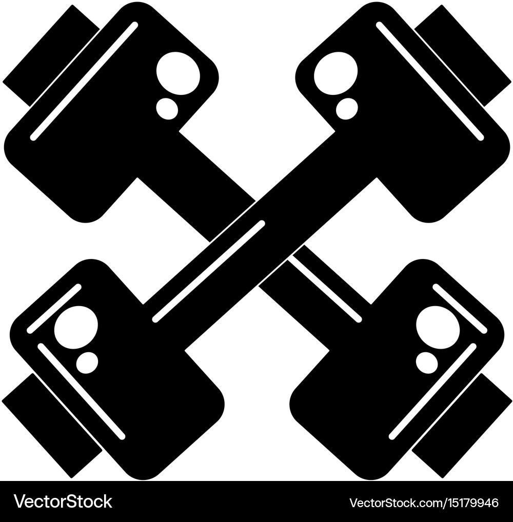 Contour dumbbells instrument to do exercise Vector Image