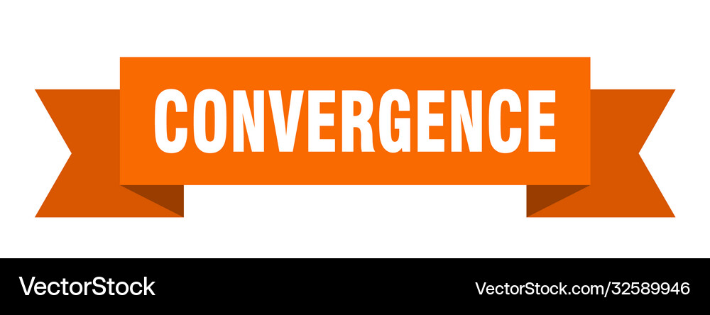 Convergence ribbon paper band banner Royalty Free Vector