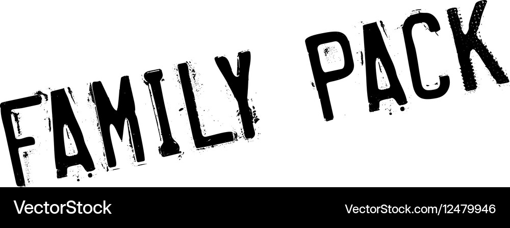 Family pack rubber stamp Royalty Free Vector Image