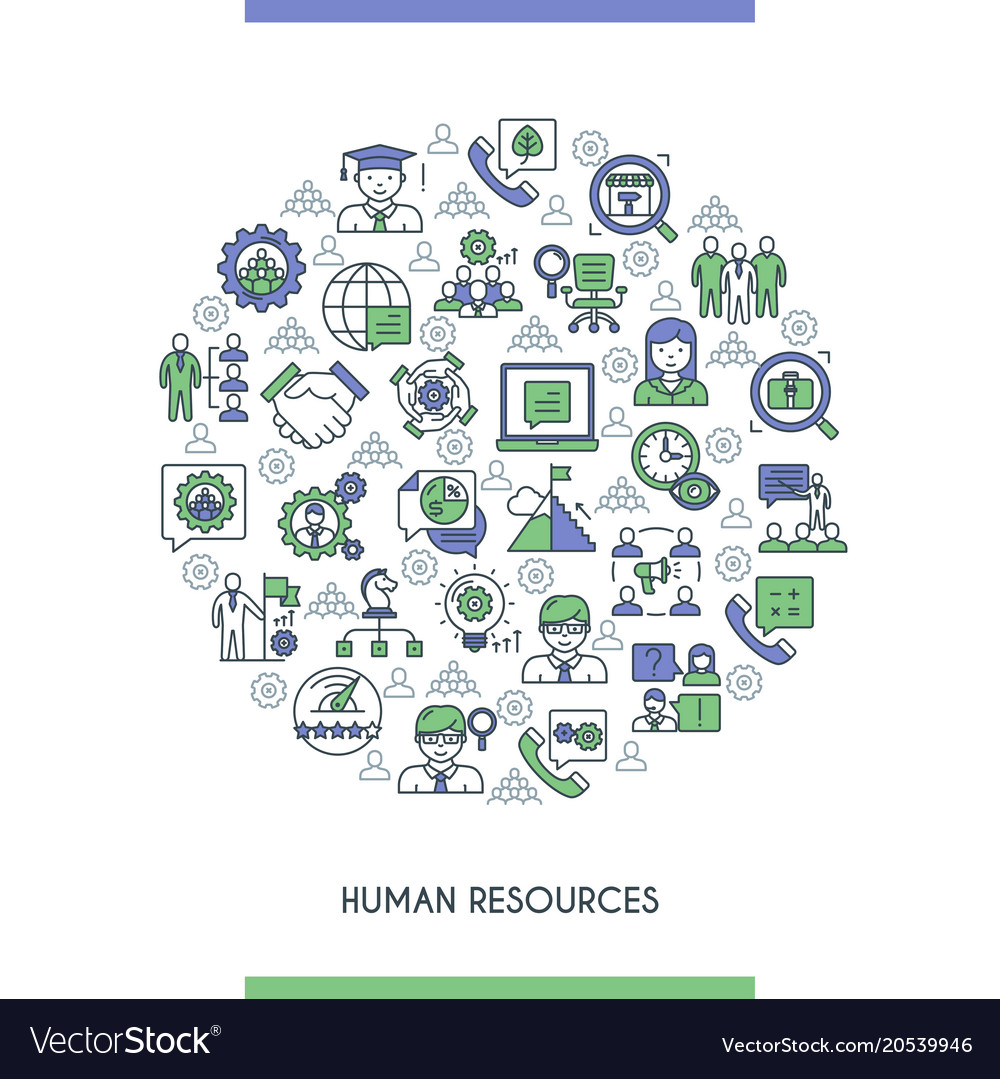 Hr icons concept Royalty Free Vector Image - VectorStock