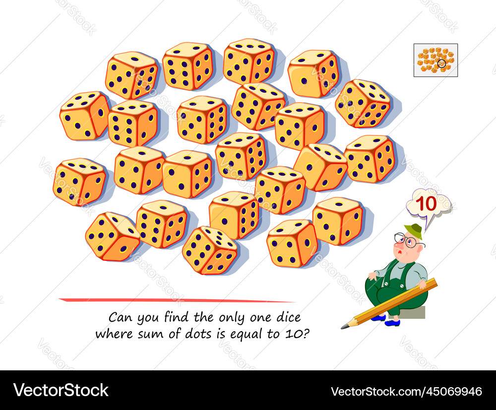 Mathematical logic puzzle game for children and Vector Image