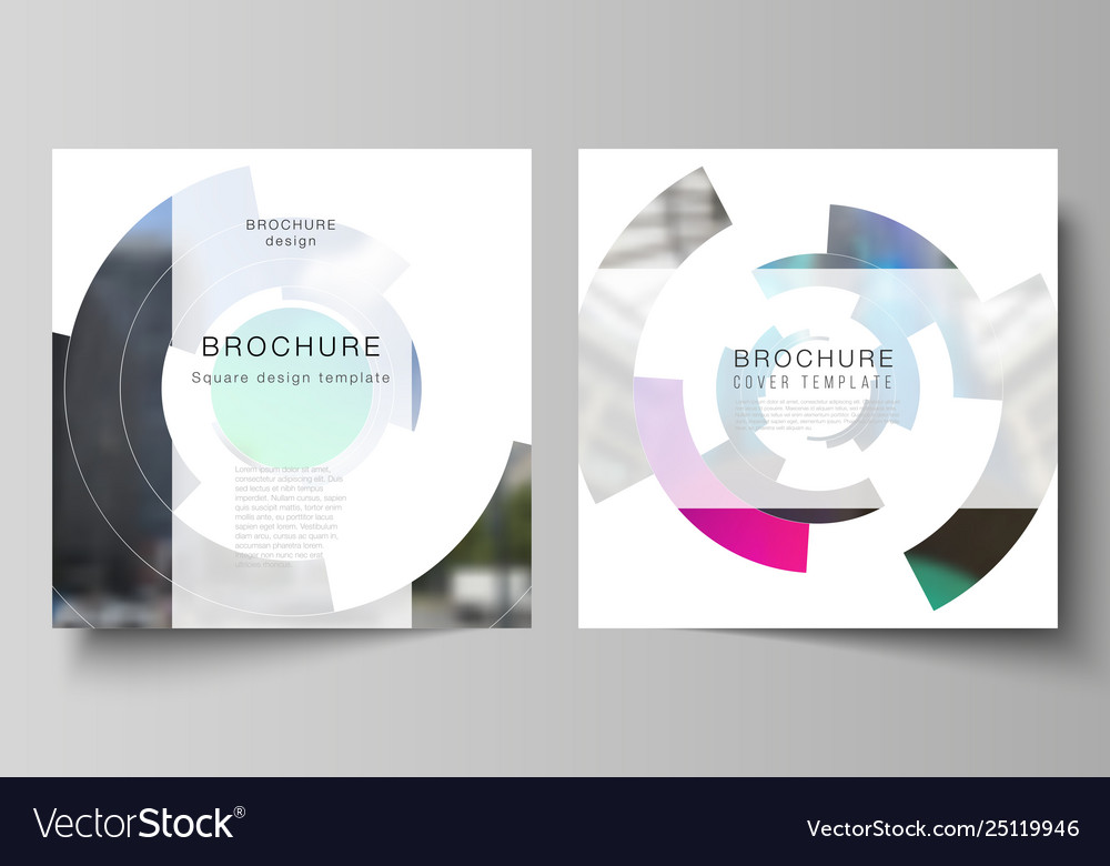 Minimal layout two square format Royalty Free Vector Image