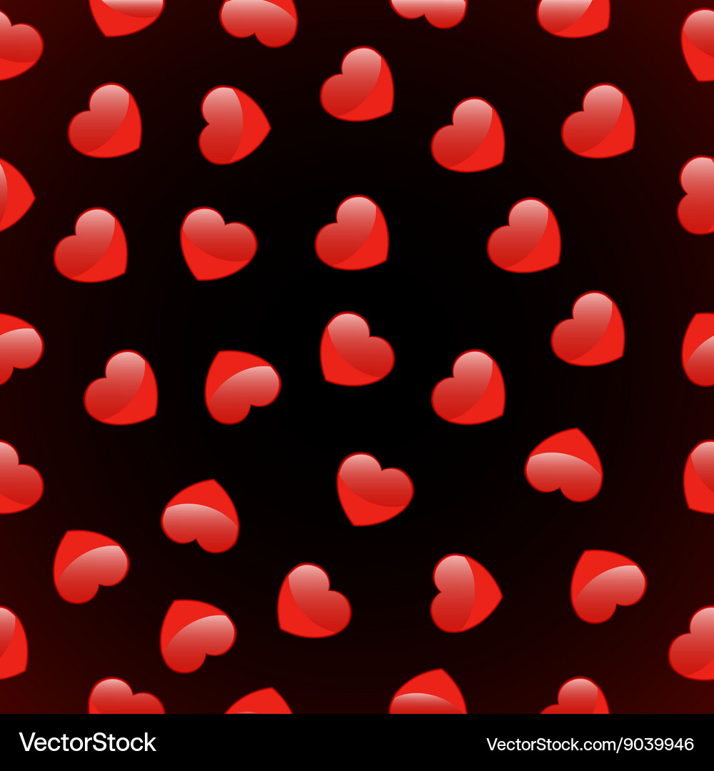 Seamless pattern of red heart love Royalty Free Vector Image