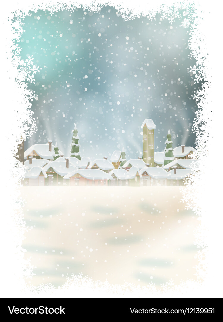 Christmas landscape with tree eps 10 Royalty Free Vector